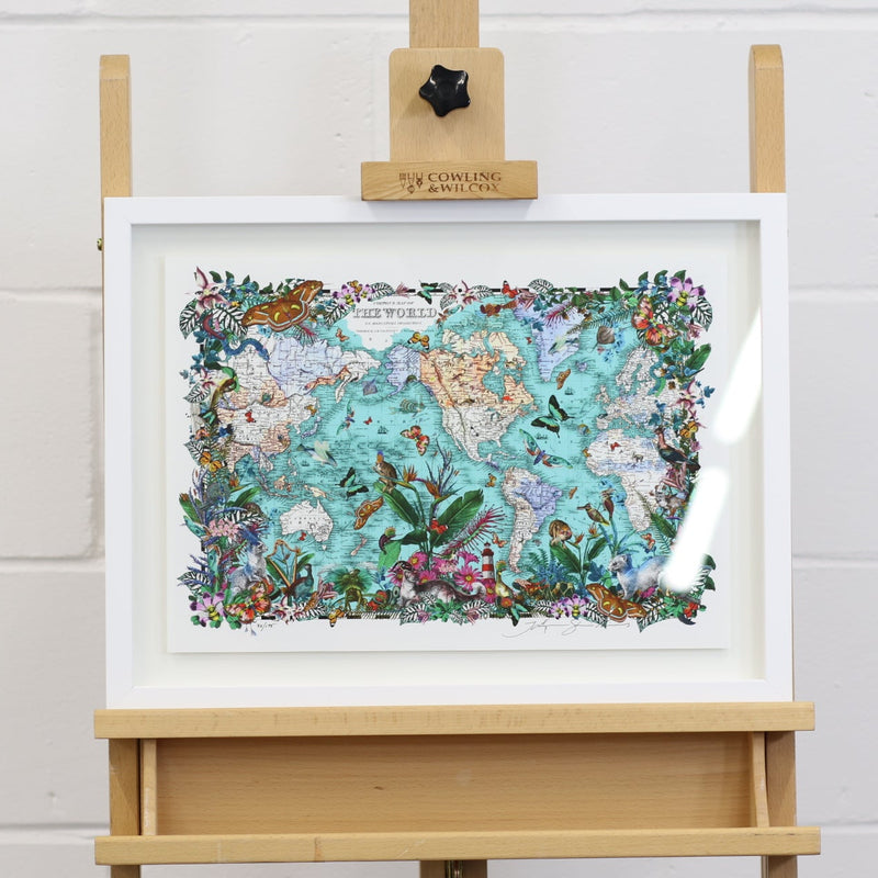 Mercator's Projection World Map - Framed Artwork | Kristjana S Williams ...