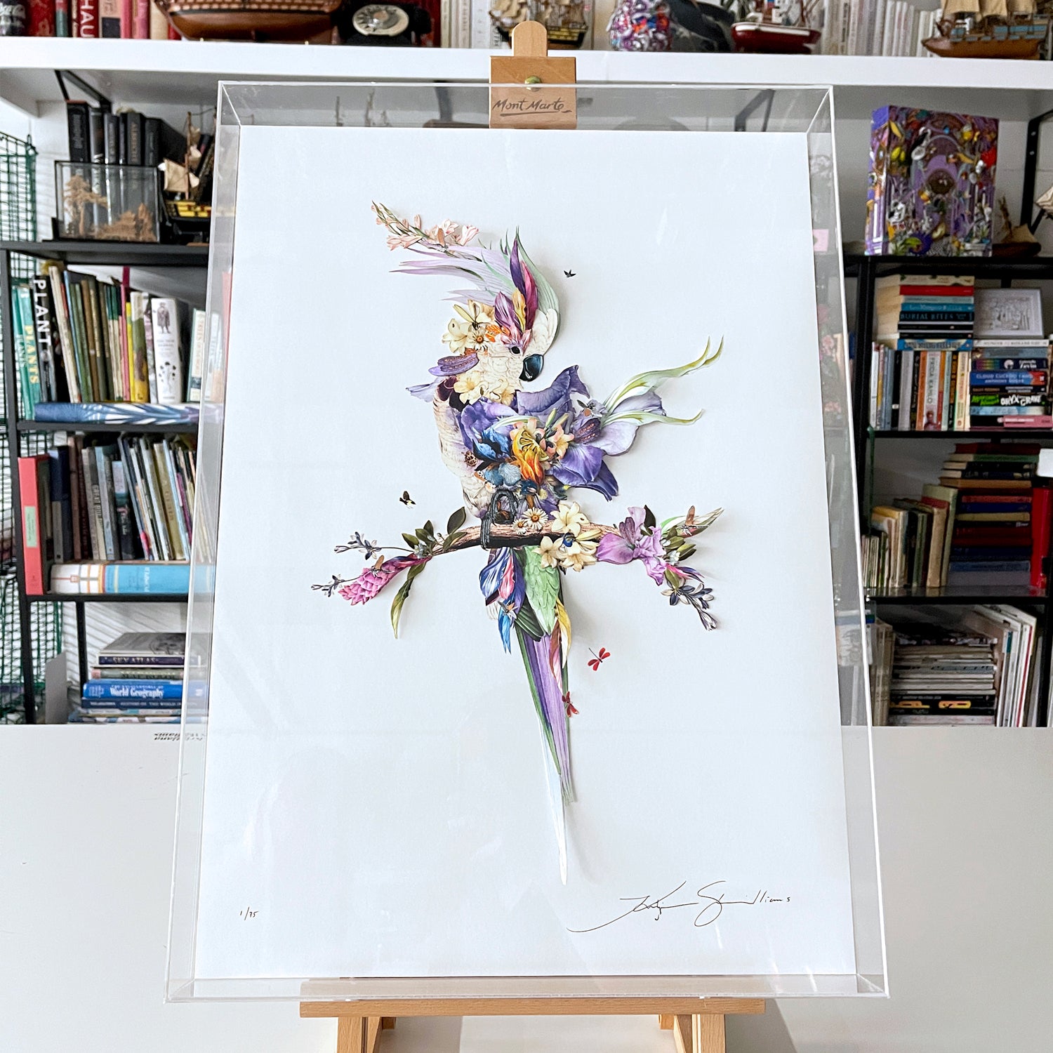 Botanical Tilda Gin Bird I – Purple & Citrus - 3D Artwork | Kristjana S ...