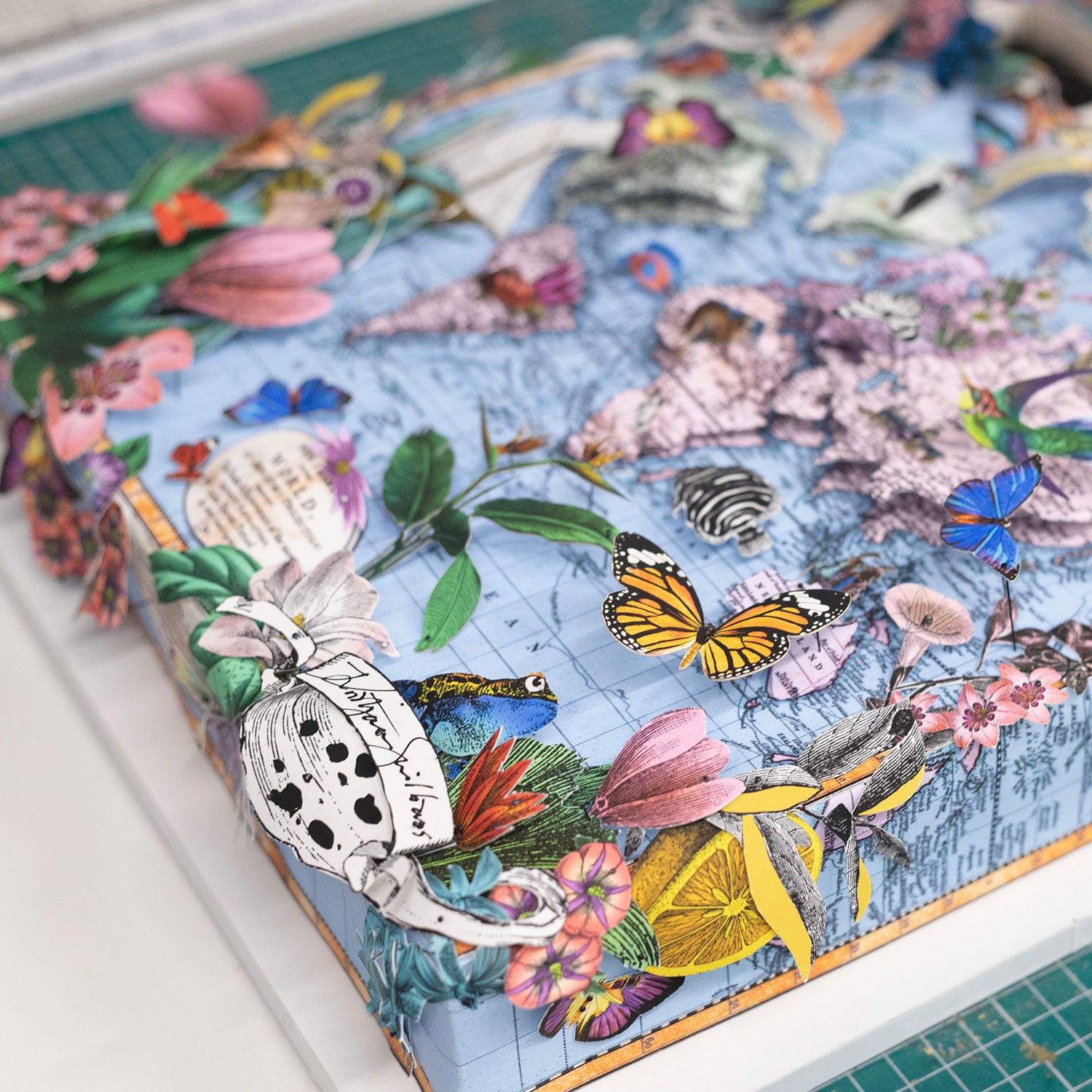 Globe Trotters Floating Maps - Original Artwork | Kristjana S Williams ...