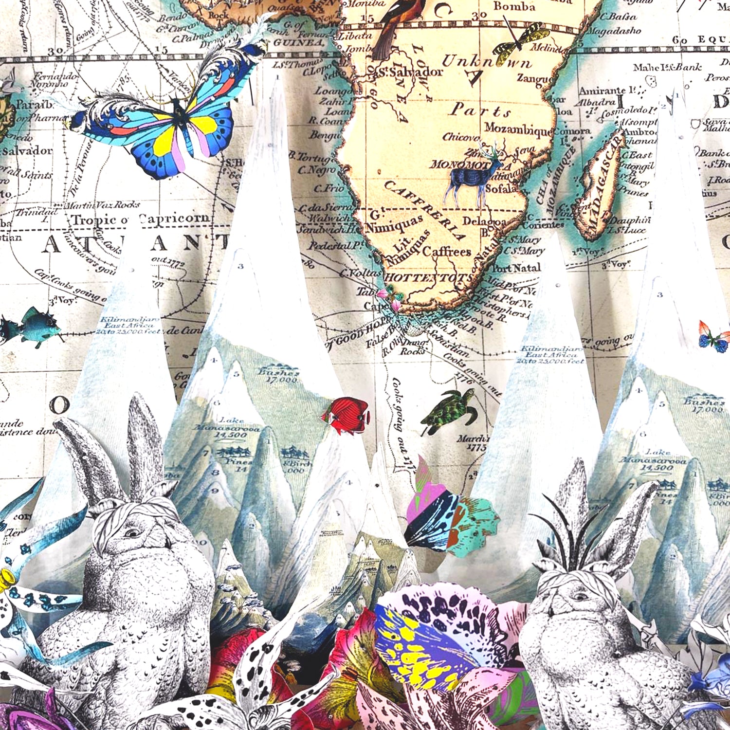 Dragonfly Deer Celestial World Map | Original Artwork | Kristjana S ...