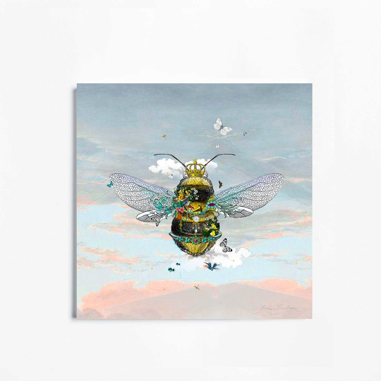 Cool Sky Queen Bee - Art Print | Kristjana S Williams Studio