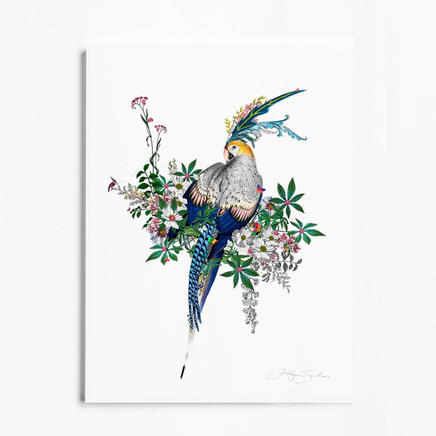 Flora & Fauna Lear - Crystal Blue - Art Print | Kristjana S Williams Studio