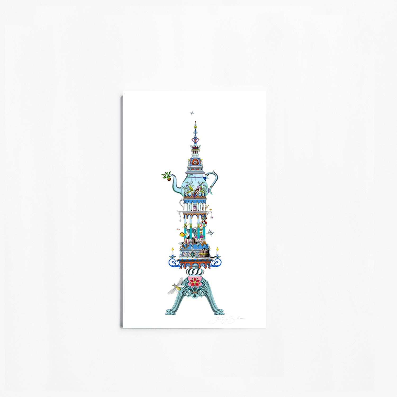 Tower Of Tea - Art Print | Kristjana S Williams Studio