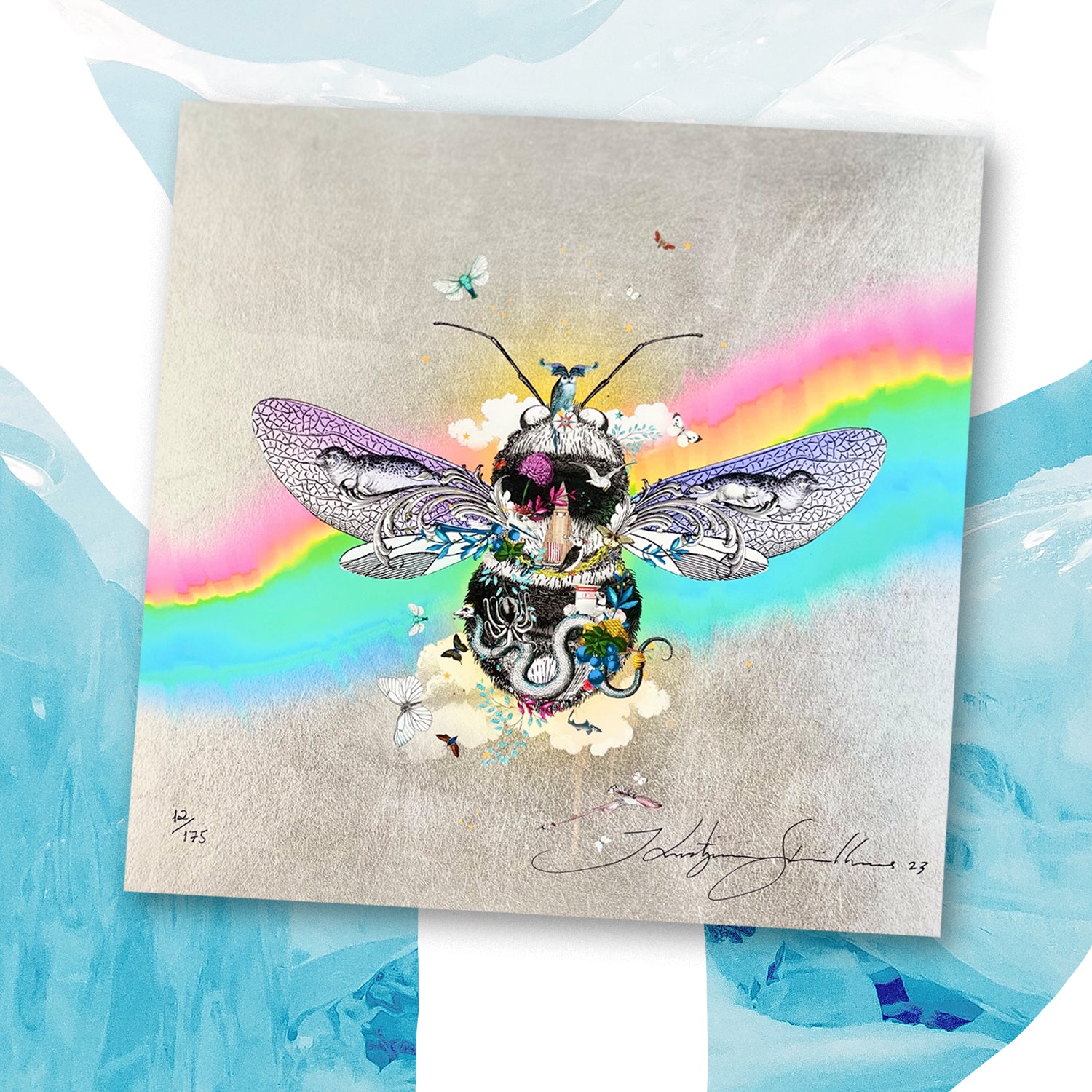 Icelandic Silfra Bee - Art Print | Kristjana S Williams Studio