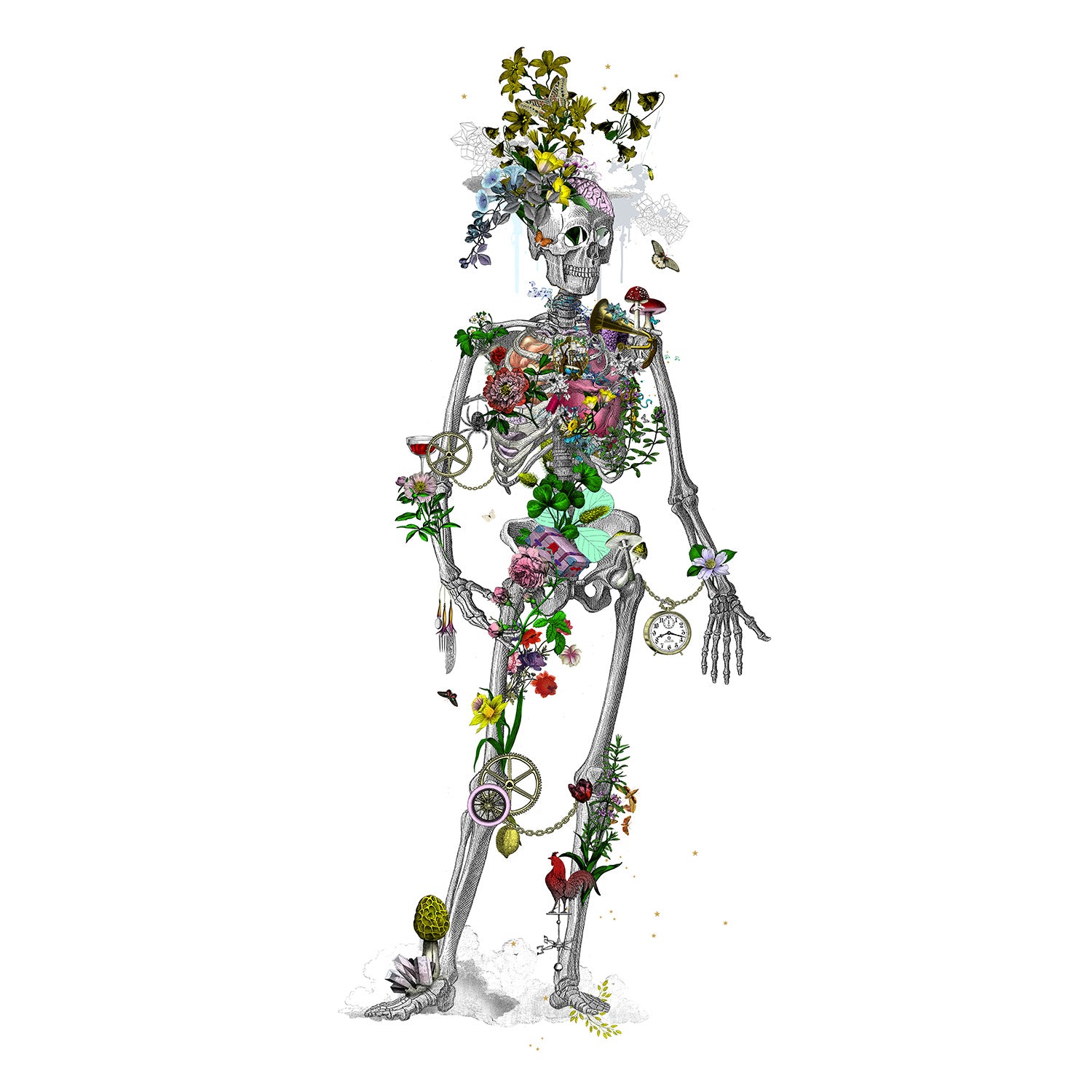 Ad moldu skaltu verda - Still Skeleton white - Art Print | Kristjana S ...