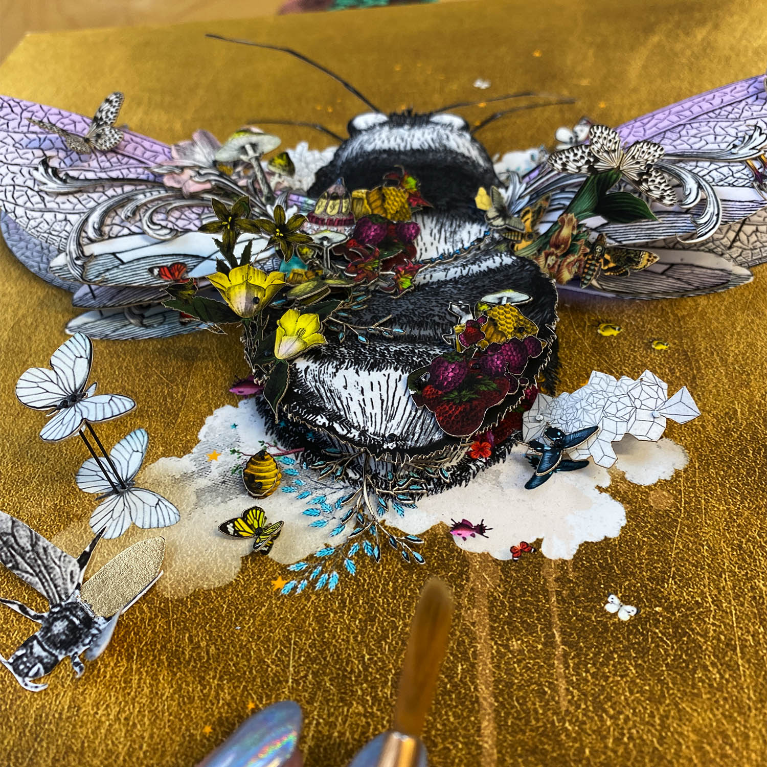 Warm Golden Honey Bee - Original Artwork Series | Kristjana S Williams ...