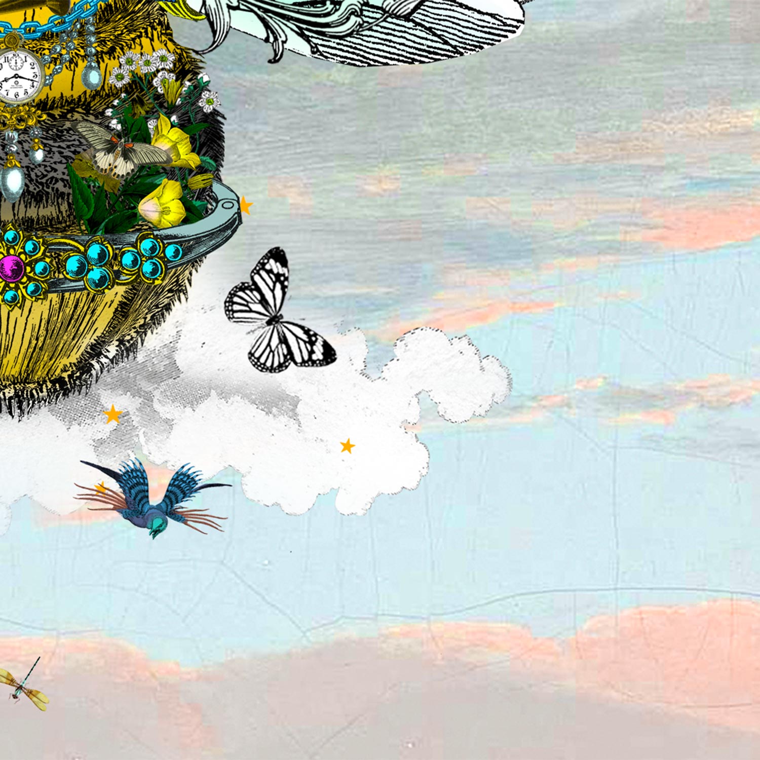 Cool Sky Queen Bee - Art Print | Kristjana S Williams Studio