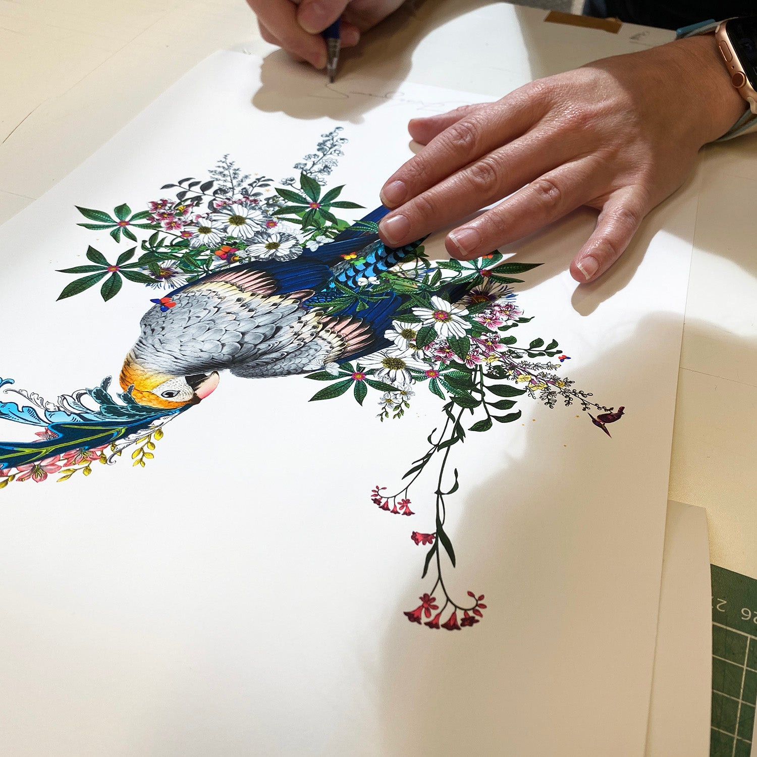 Flora & Fauna Lear - Crystal Blue - Art Print | Kristjana S Williams Studio