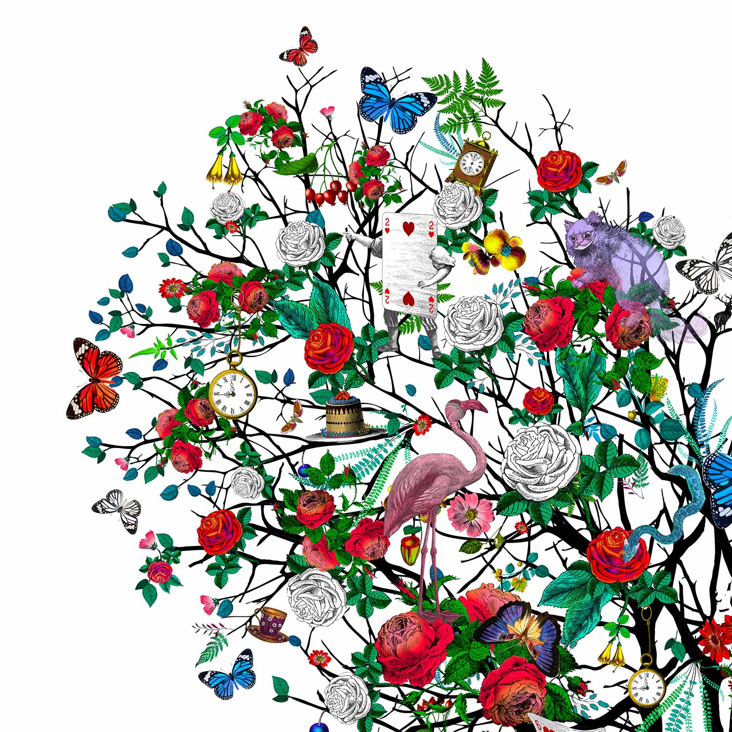 Red Rose Heart - Alice Tree - Art Print | Kristjana S Williams Studio