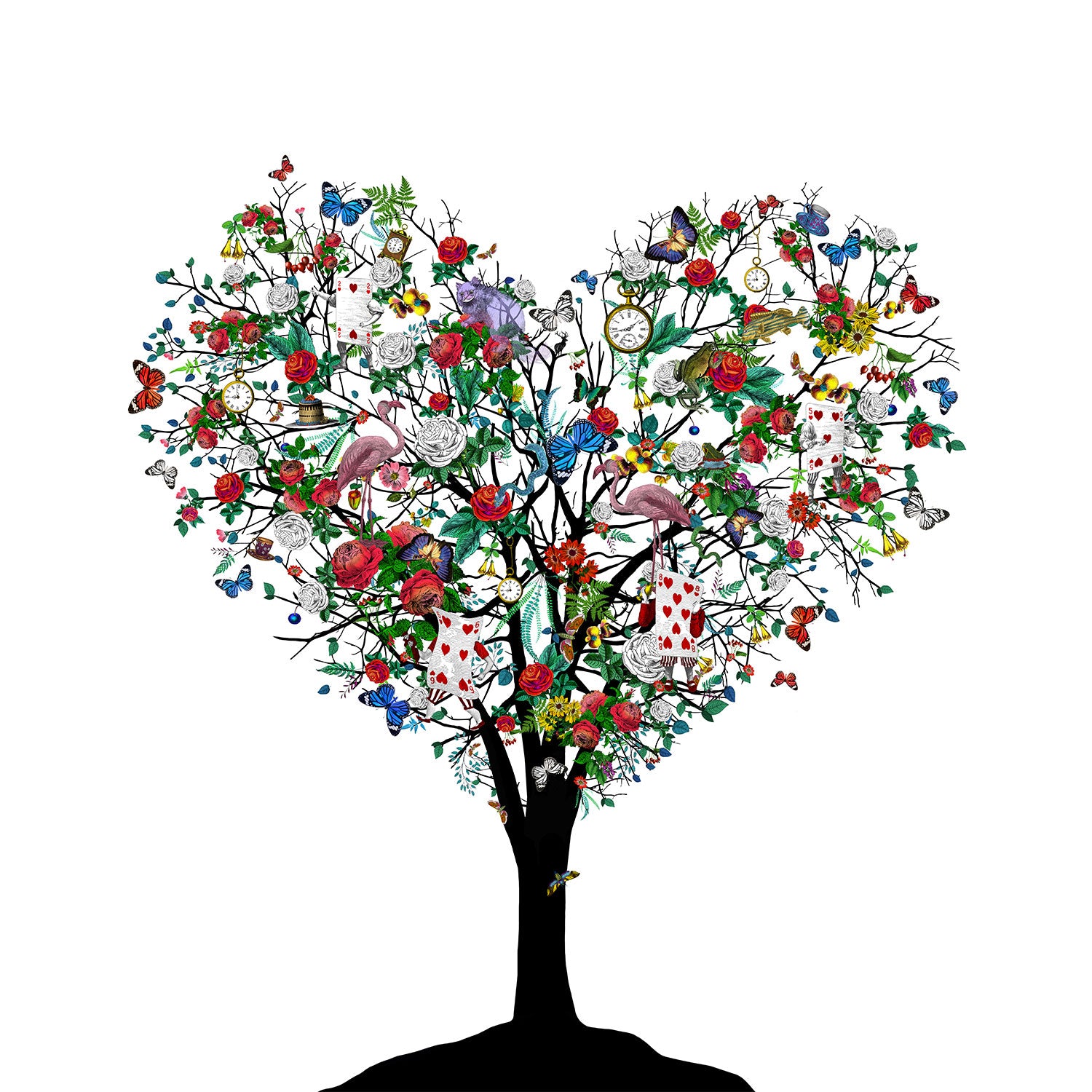 Red Rose Heart - Alice Tree - Art Print | Kristjana S Williams Studio